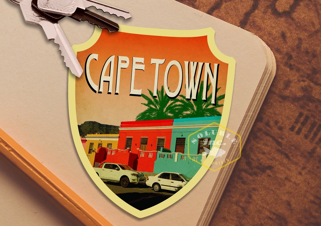 Cape Town Travel Sticker: Vintage Luggage Label Decal - Etsy