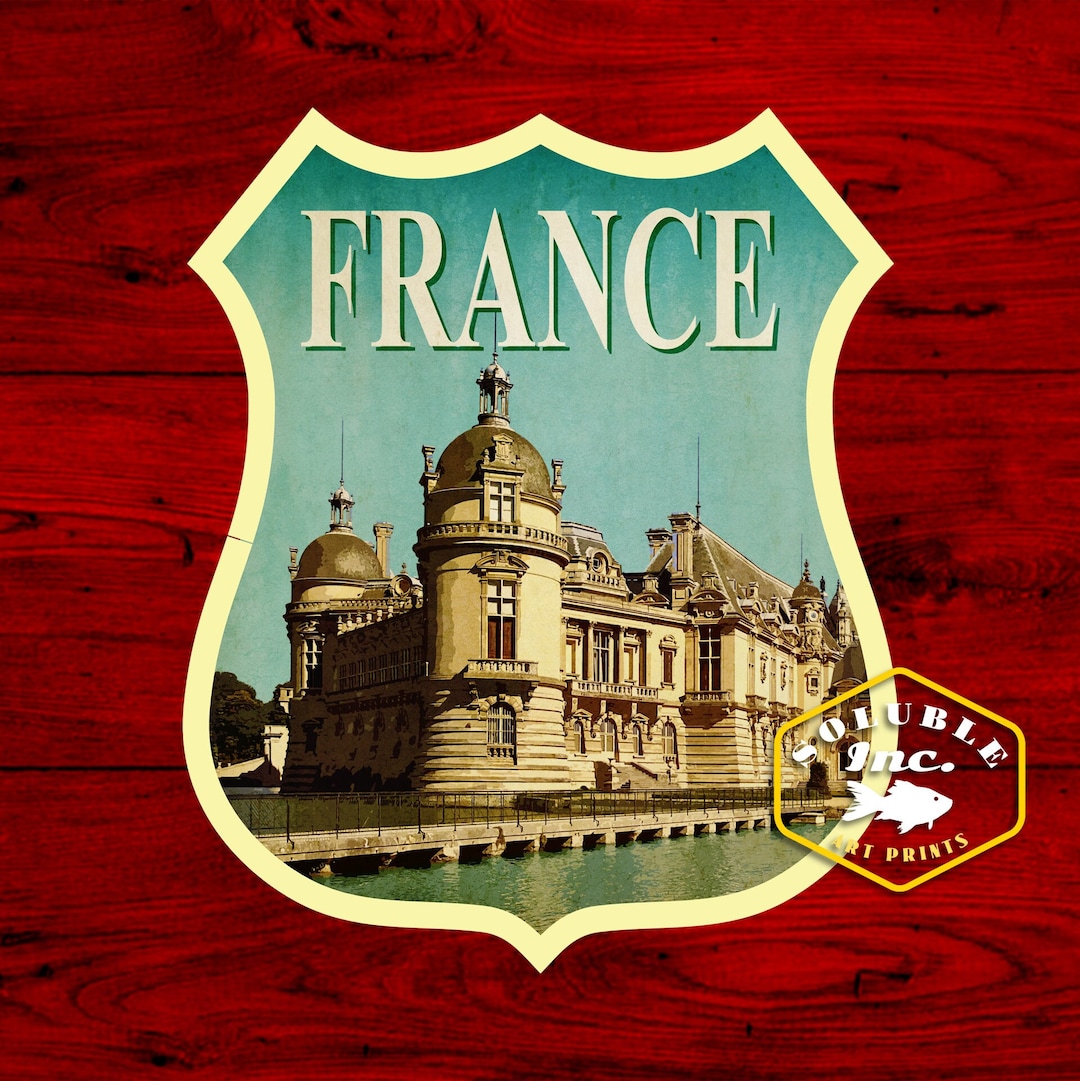 France Travel Sticker Vintage Style Decal for Suitcase - Etsy