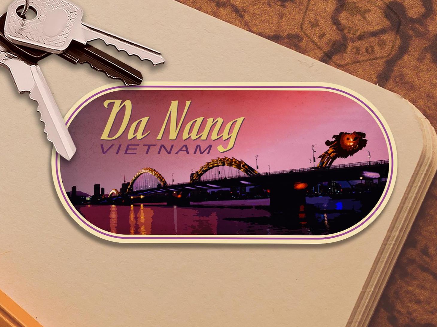 Da Nang Travel Sticker: Vintage-style Vietnam Decal - Etsy