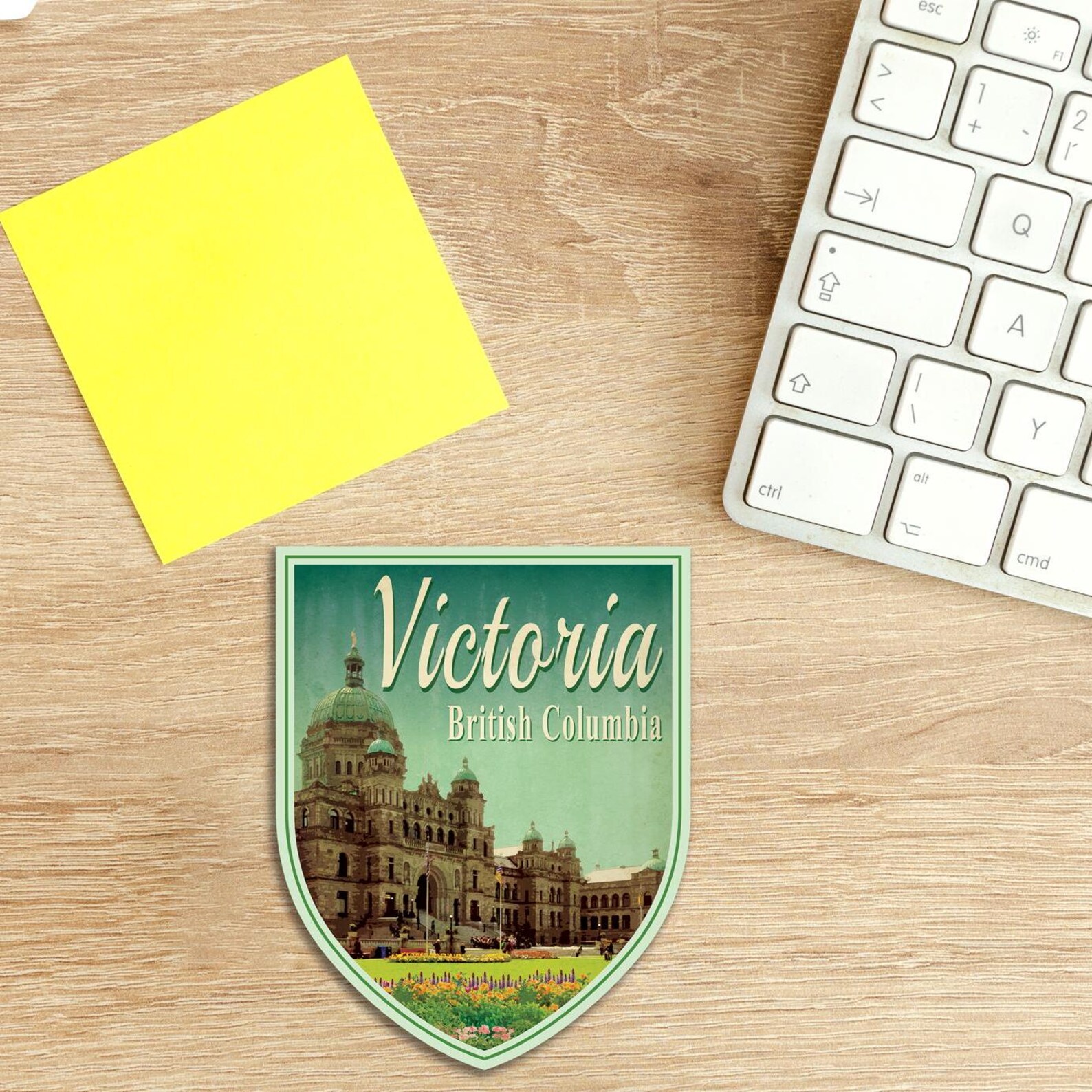 Victoria British Columbia Travel Sticker: Vintage Suitcase Decal - Etsy