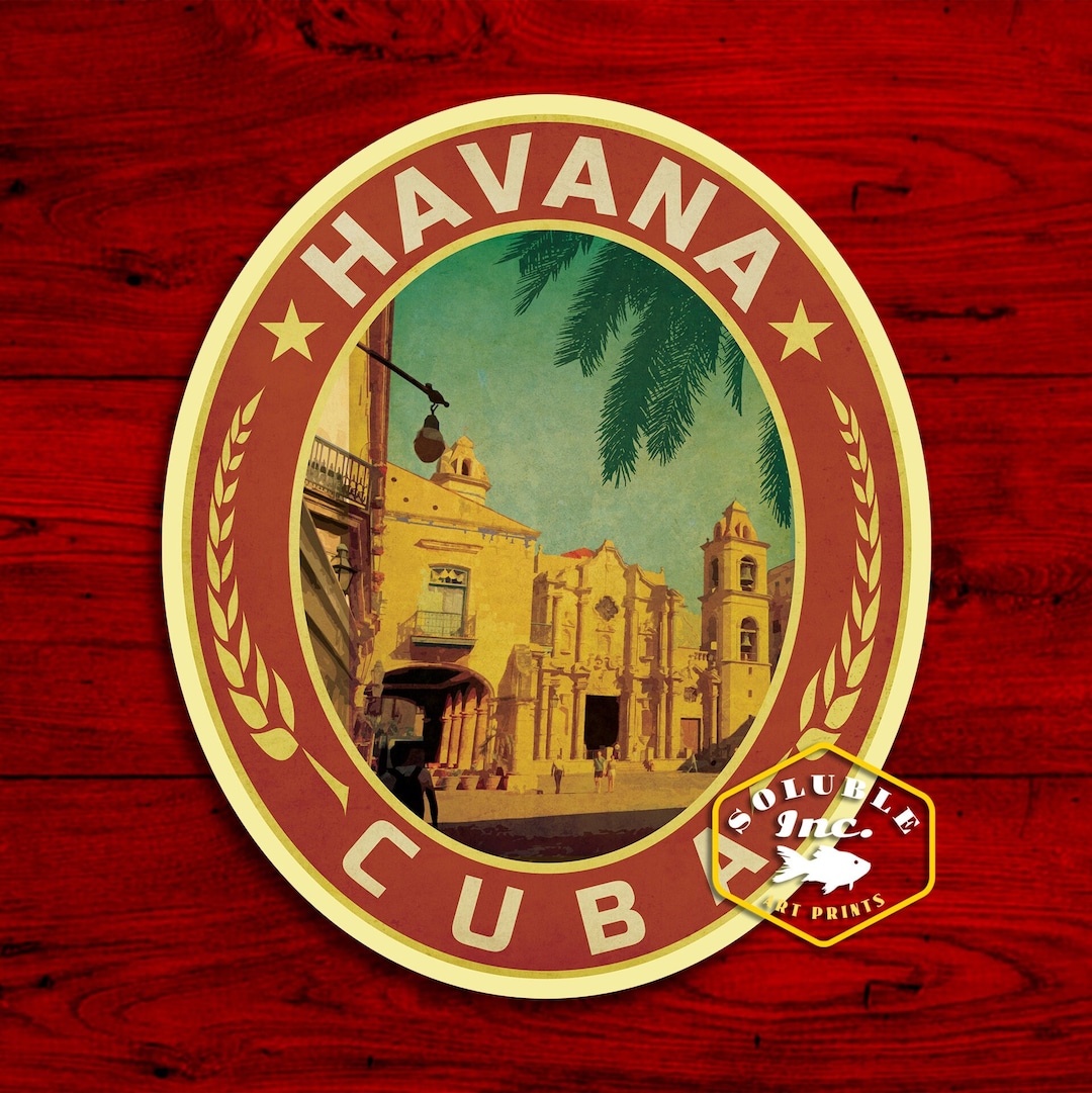 Havana Travel Sticker Vintage Style Decal for Suitcase - Etsy