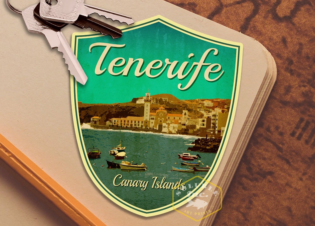 Tenerife Canary Islands Travel Sticker,vintage-style Travel Gift ...