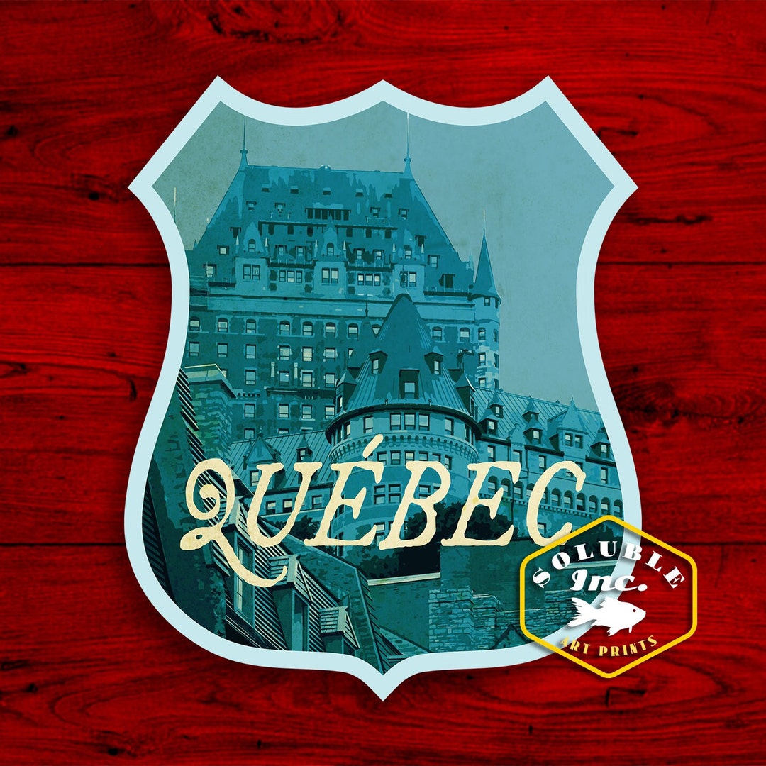 Québec Travel Sticker Vintage Style Decal for Suitcase - Etsy