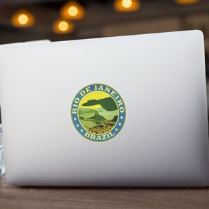 Rio De Janeiro Brazil Travel Sticker, Vintage Style Decal for Suitcase ...