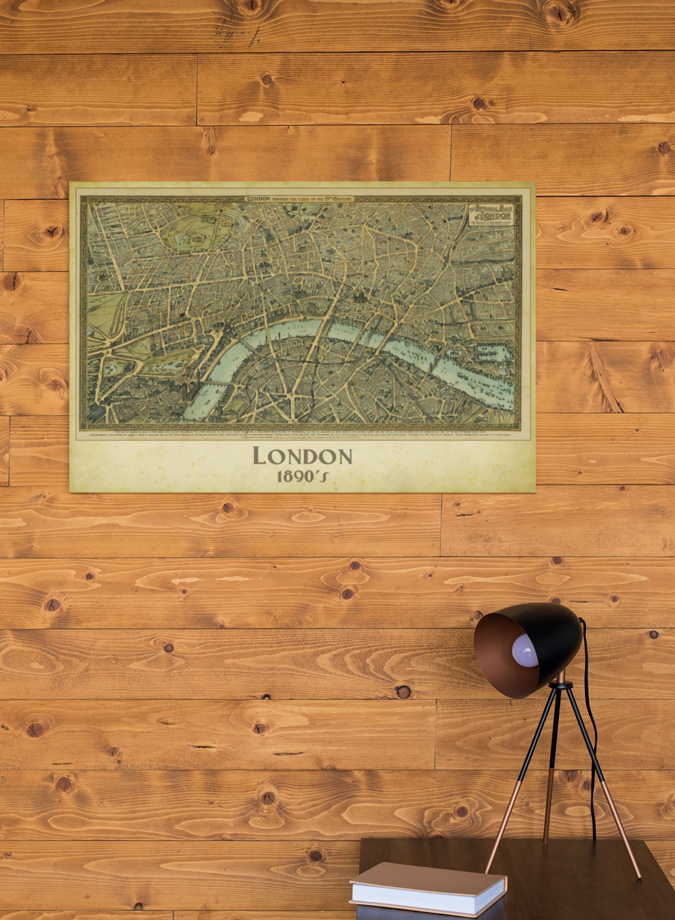 London Vintage Map Digital Download Antique Style Wall Art - Etsy