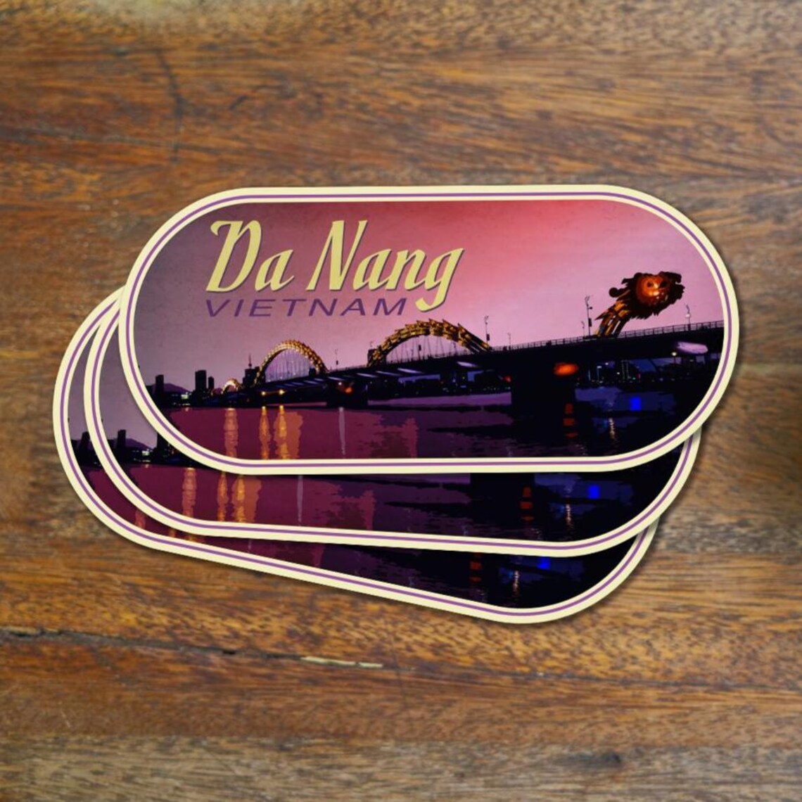 Da Nang Travel Sticker: Vintage-style Vietnam Decal - Etsy