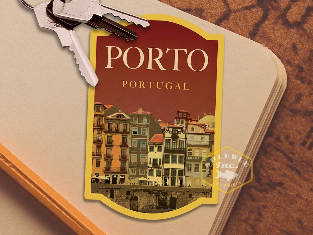Porto Travel Sticker, Suitcase Stickers, Vintage Poster Style, Laptop ...