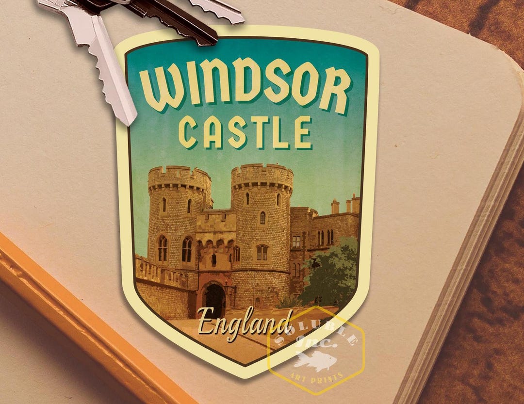 Windsor Castle England Sticker: Vintage Travel Decal - Etsy