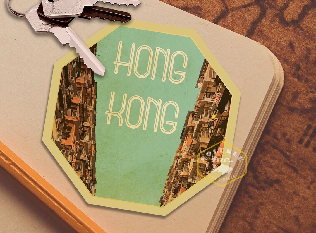 Hong Kong Travel Sticker, Vintage Style Decal for Suitcase, Luggage ...
