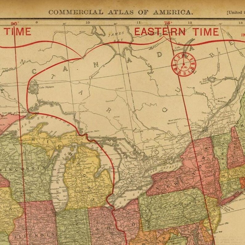 Vintage USA 1921 Wall Art Map - Etsy