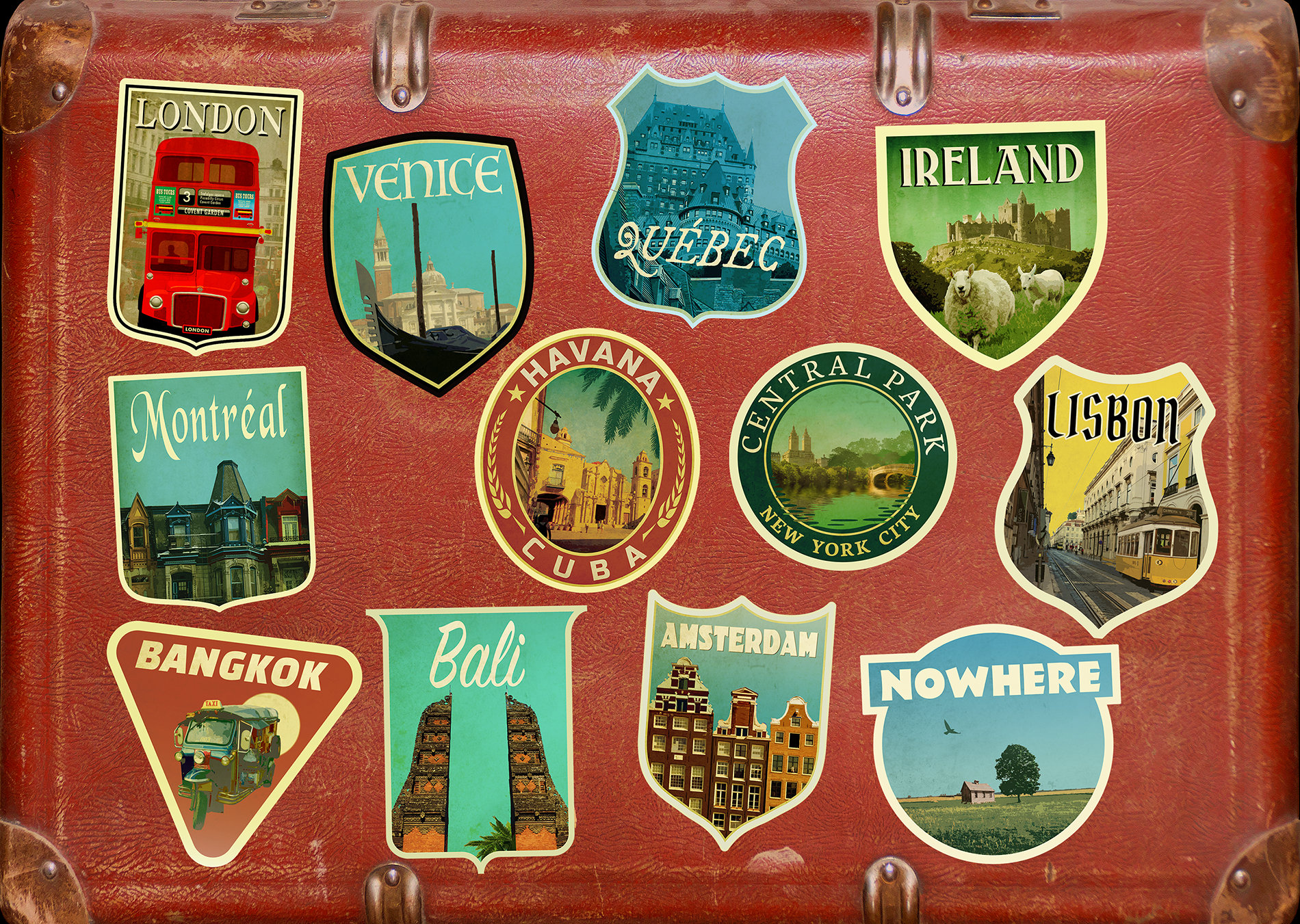 Travel Bag With Stickers