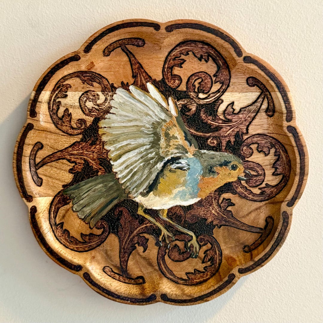 Decorative Plates - Pyrography & Paint - Etsy