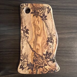 Pyrography Cutting Board - Art Nouveau Roses - Etsy