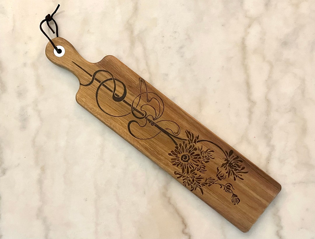 Floral Art Nouveau Serving Board - Pyrography Cutting Board Cheese ...