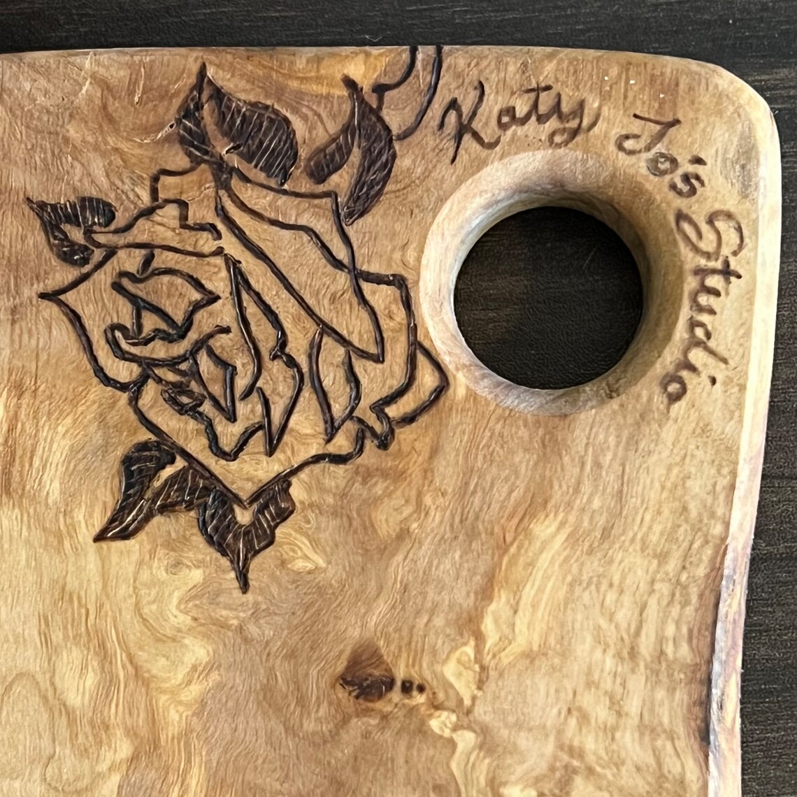 Pyrography Cutting Board - Art Nouveau Roses - Etsy