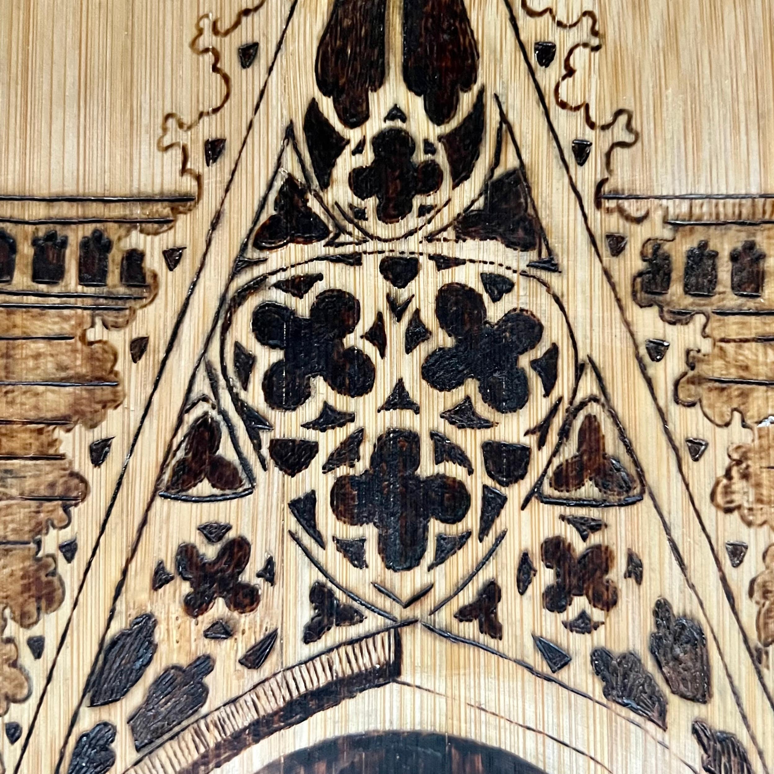 Wooden Cutting Board Gothic Architecture Pyrography Design - Etsy