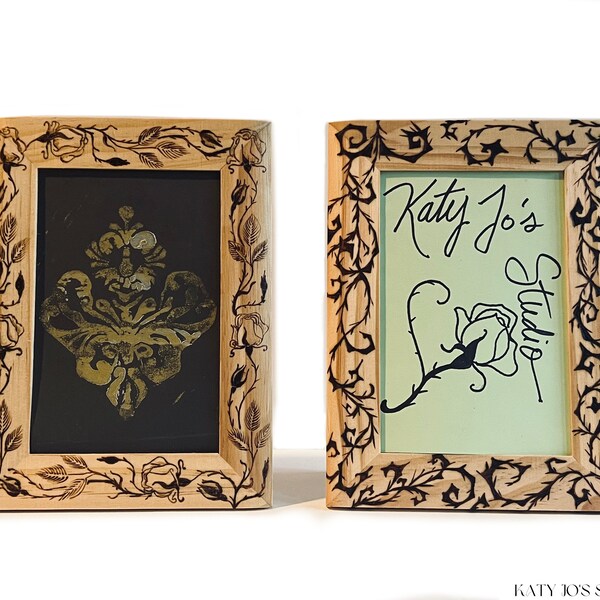 Wood Burned Frame - Etsy