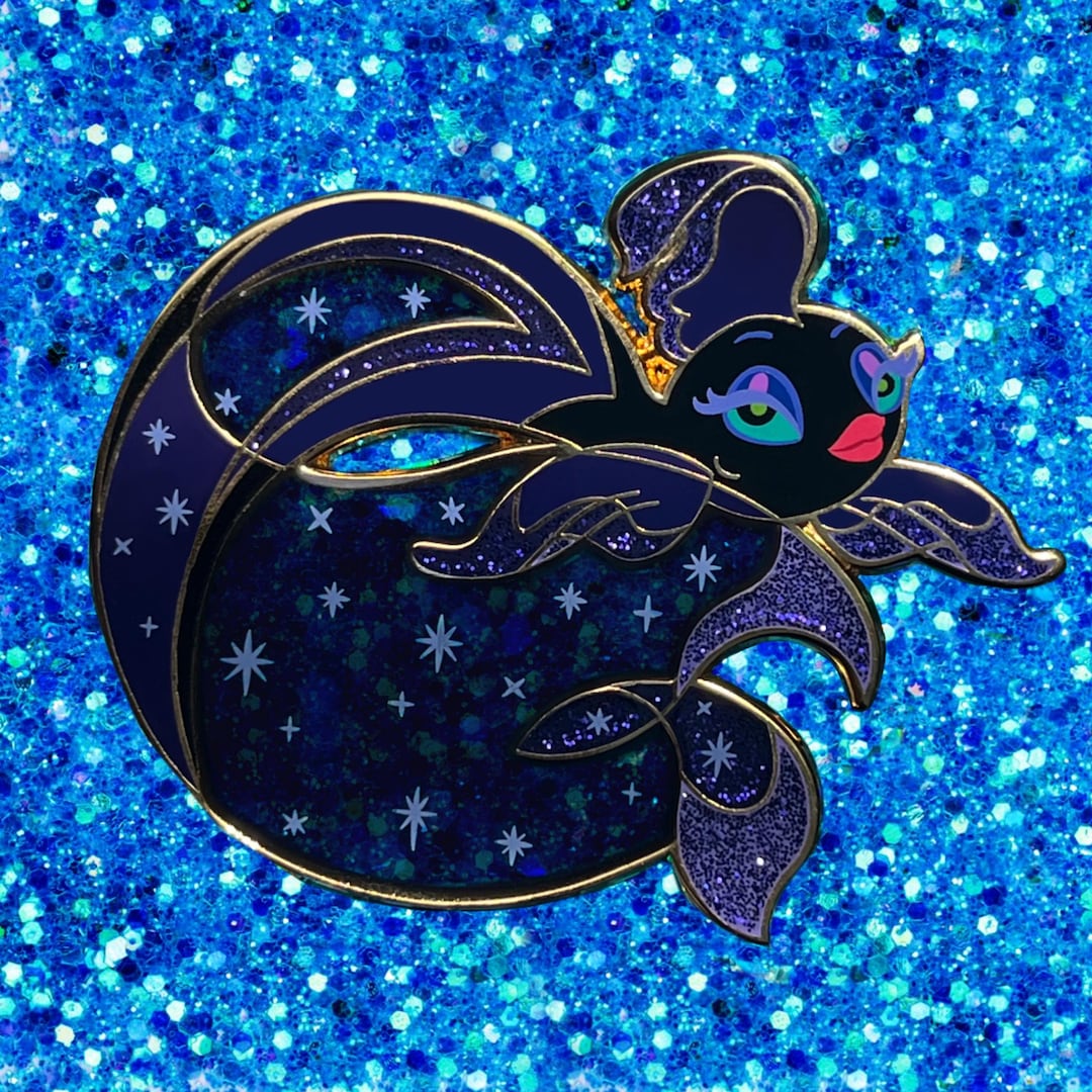 Fantasia Fish Pin ‘dark Sea Dazzler’ - Etsy
