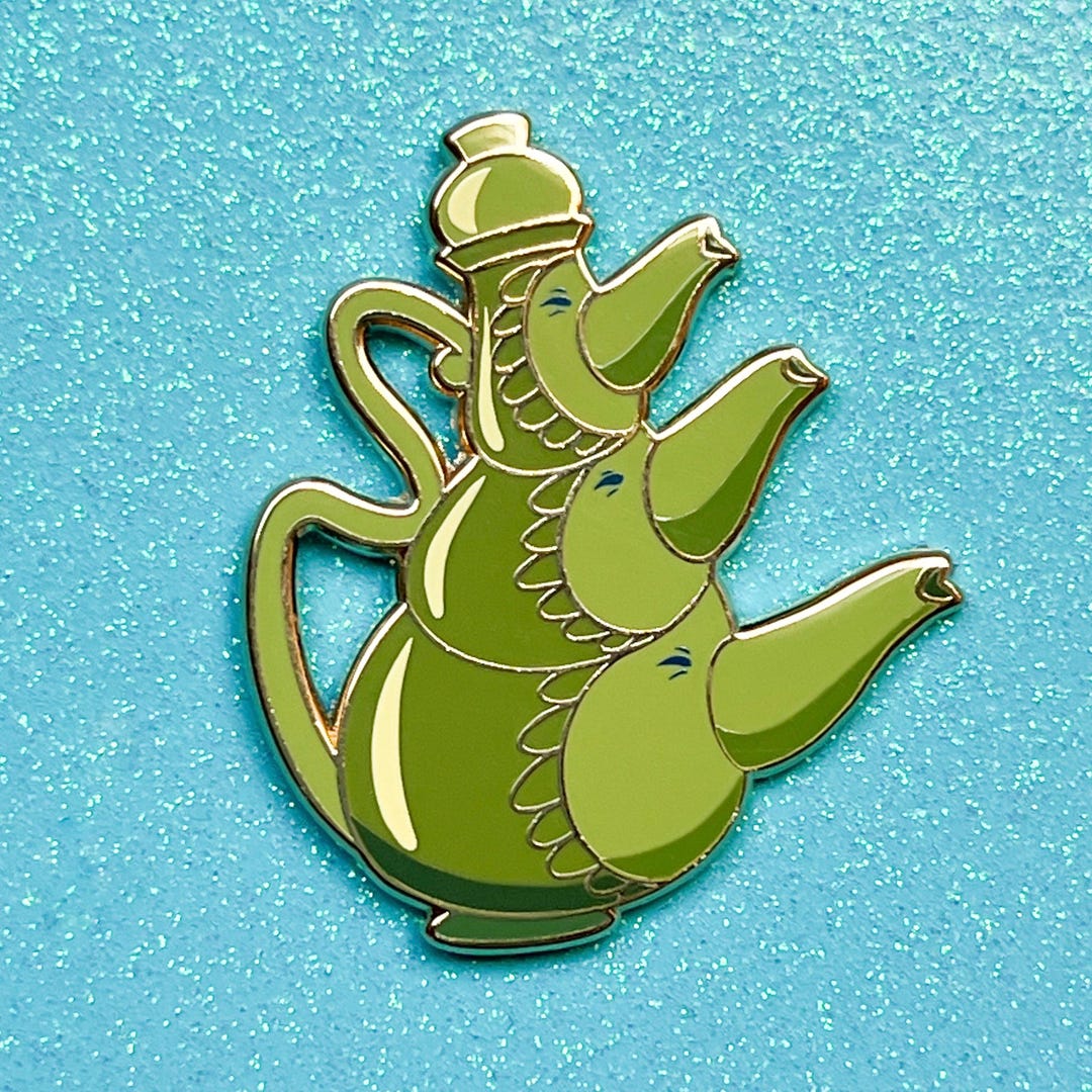 Green Triple Teapot Pin - Etsy