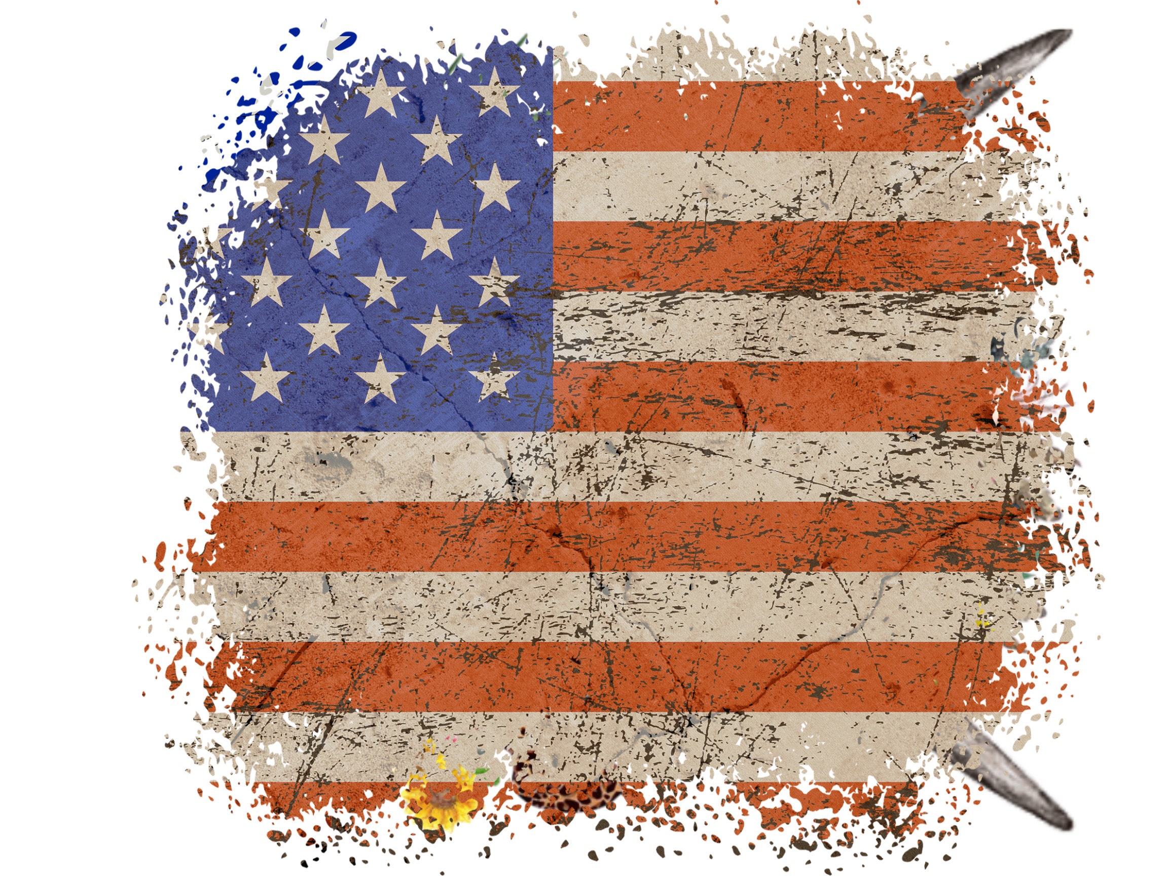Distressed USA Flag - Etsy