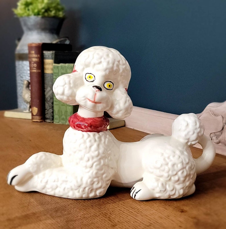 Mid Century Hand Painted Ceramic Poodle - Etsy