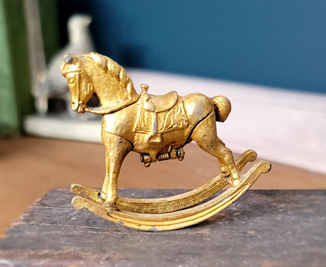 Rare Vintage Horse Max Factor Perfume Gold Rocking Horse - Etsy