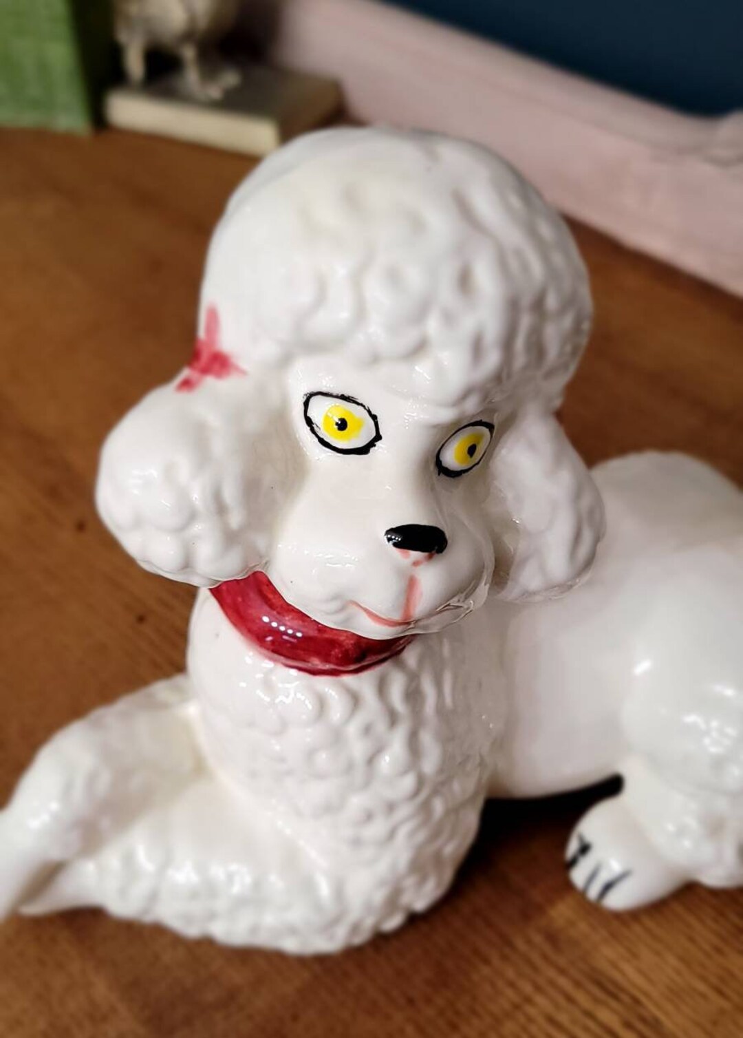 Mid Century Hand Painted Ceramic Poodle - Etsy