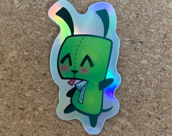 Invader Zim - Gir Glossy Vinyl Sticker - Etsy