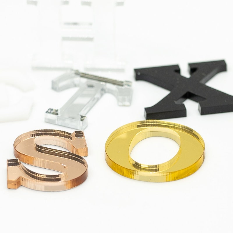 Gold Acrylic Letters - Etsy