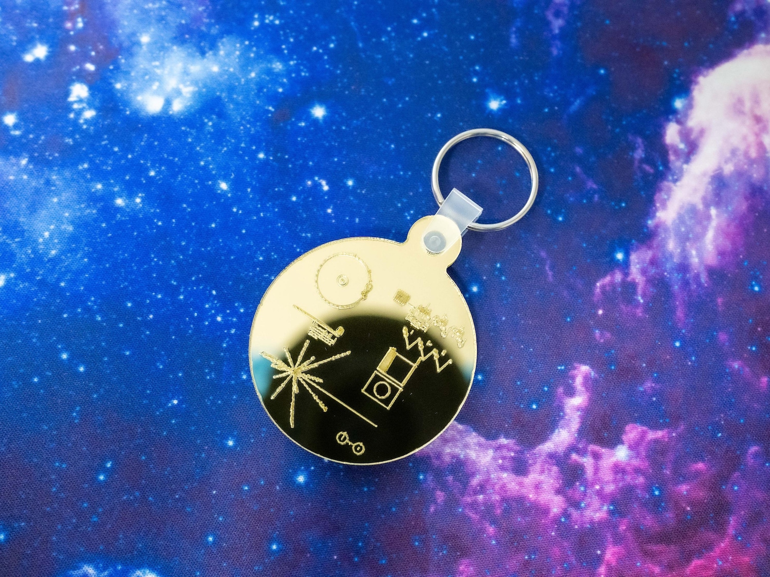 Voyager Golden Record Themed Keychain Bag Charm Decoration | Science ...