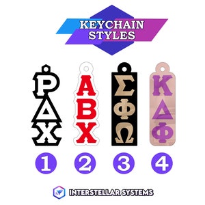 Personalized Custom Keychain for Greek Fraternity Sorority Letters ...