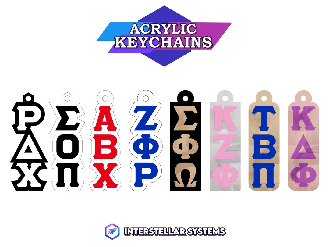 Custom Keychain for Greek Fraternity Sorority Letters Mirror Gift ...