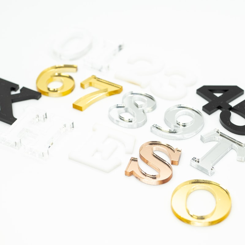 Acrylic Numbers - Etsy