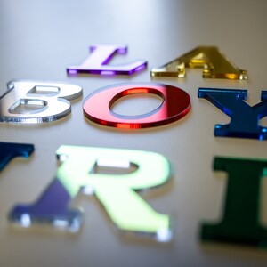 Mirrored Acrylic Alphabet Letter Number Word for Art Craft | Any Font ...