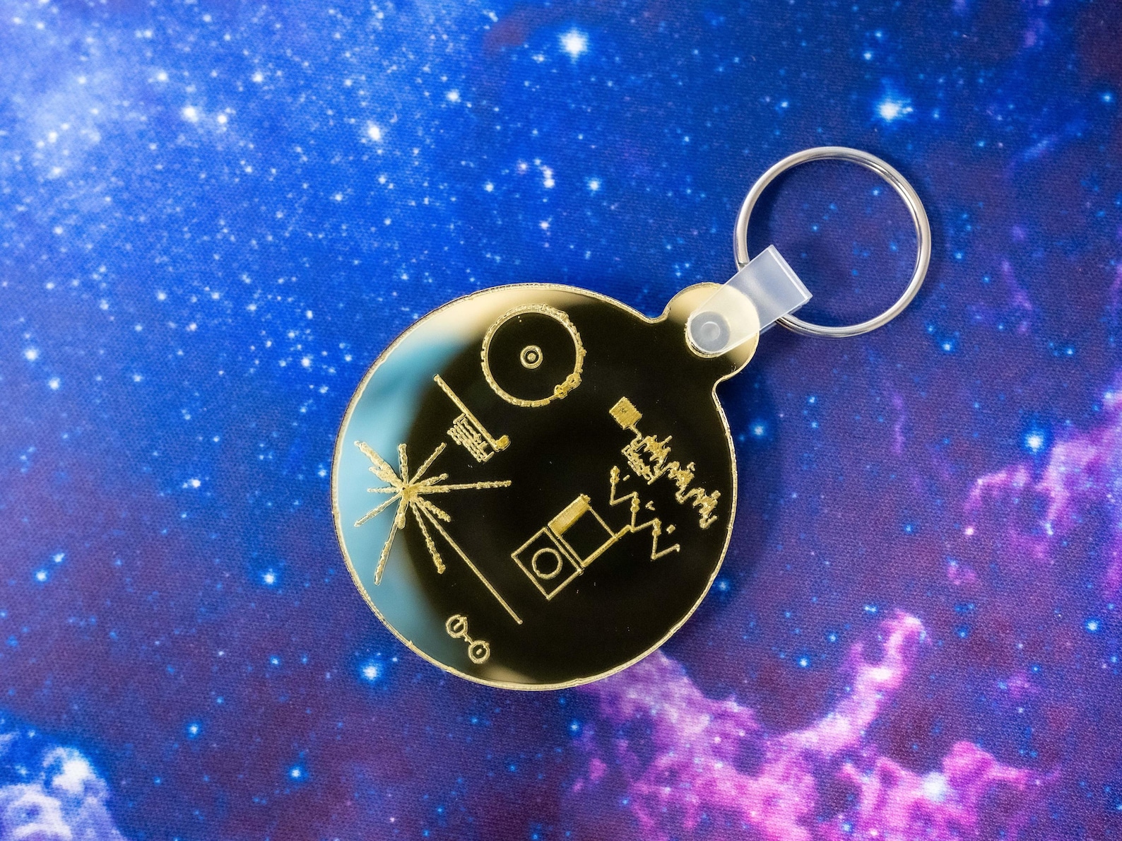 Voyager Golden Record Themed Keychain Bag Charm Decoration | Science ...