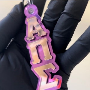 Personalized Custom Keychain for Greek Fraternity Sorority Letters ...