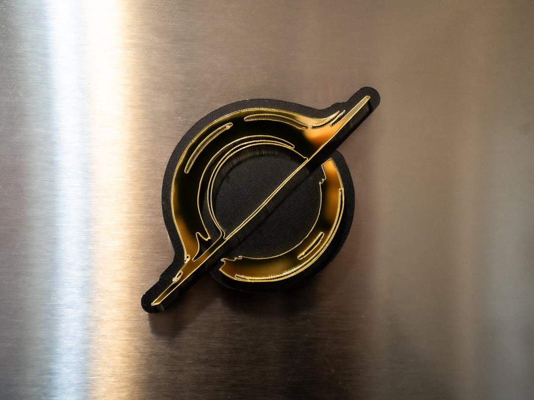 Mirrored Black Hole Refrigerator Magnet | Space Decor | Gargantua ...