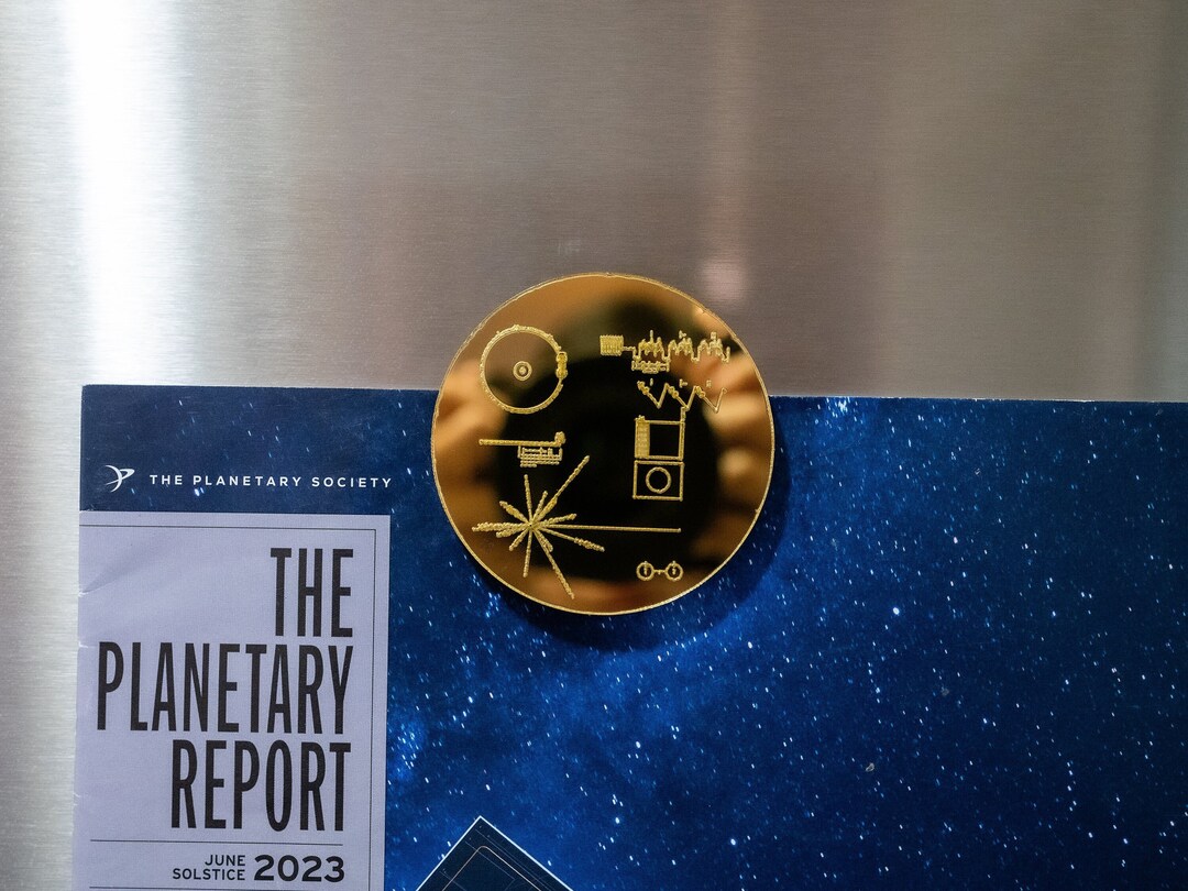 Voyager Golden Record Themed Refrigerator Magnet for Any Occasion in ...