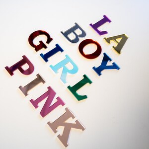 Mirrored Acrylic Alphabet Letter Number Word for Art Craft | Any Font ...