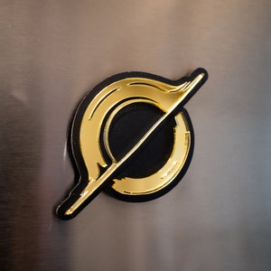 Mirrored Black Hole Refrigerator Magnet | Space Decor | Gargantua ...