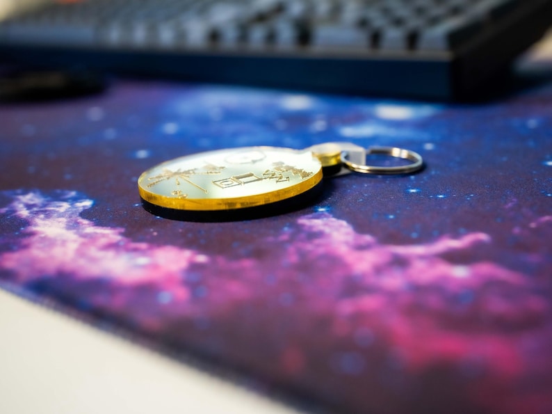 Voyager Golden Record Themed Keychain Bag Charm Decoration | Science ...