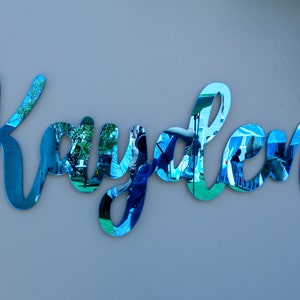 Custom Mirror Acrylic Name Sign / Custom Name Sign | Silver | Gold ...