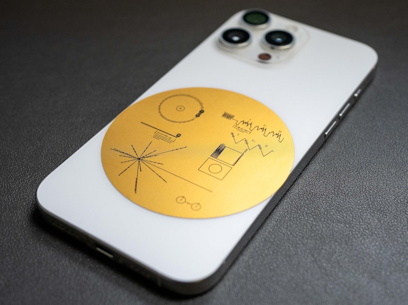 Voyager Golden Record Gold Foil Sticker Celestial Astronomy Decal ...