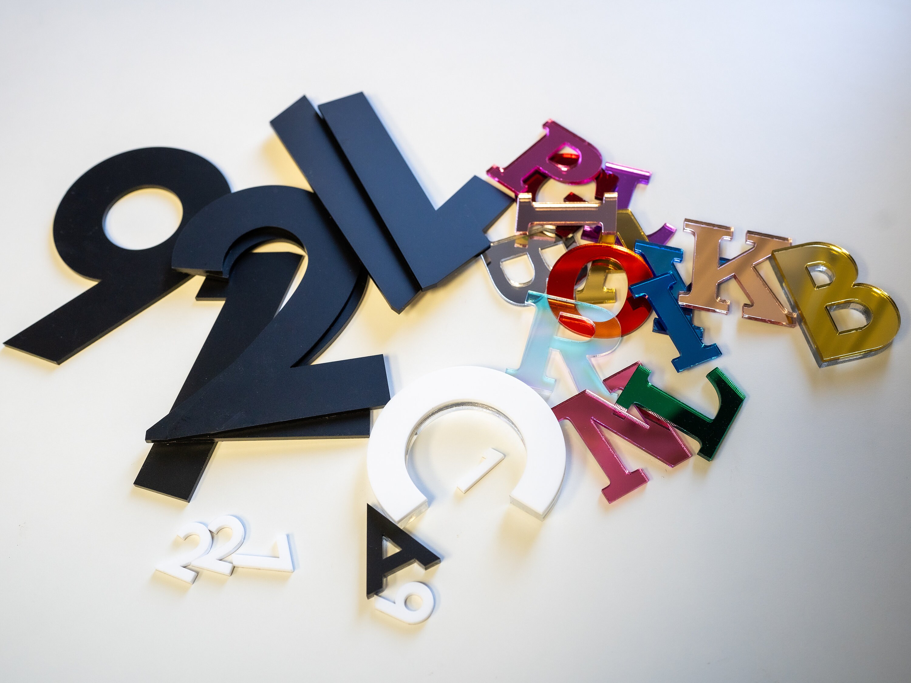 Mirrored Acrylic Alphabet Letter Number Word for Art Craft | Any Font ...