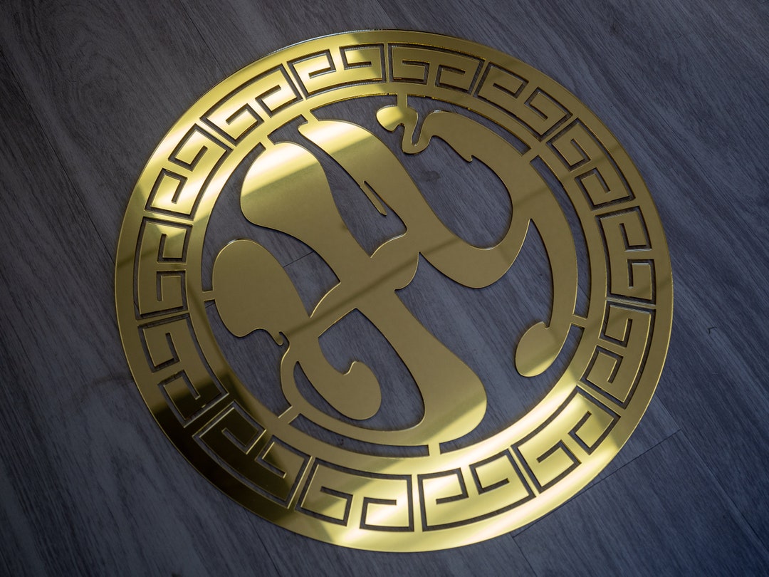 Chinese Wedding Marriage Hy Joy Sign - Elegant Mirrored Gold Acrylic ...