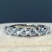 Silver Eternity Band Ring Seven Stone Moissanite Eternity Band Accent ...