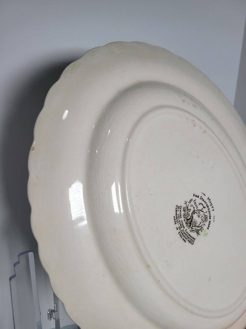 Myott Indian Tree Platter Staffordshire Oval Platter 12 3/8” X 9 5/8 ...
