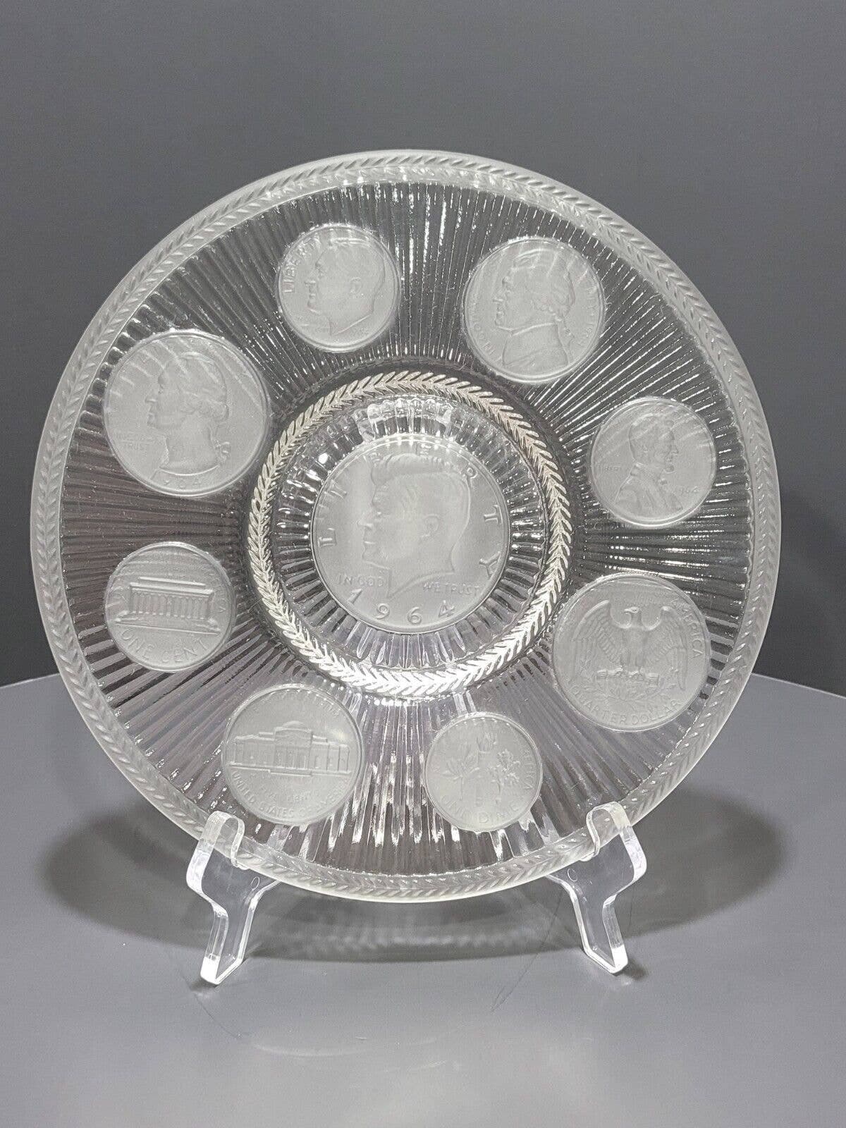 Vintage Imperial Glass 1964 US Crystal Coins, 9" Collector Plate - Etsy