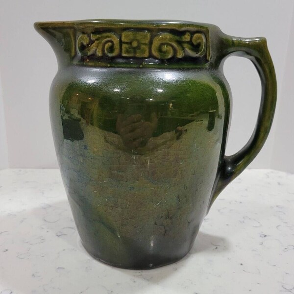 Yellow Ware Pitcher - Etsy