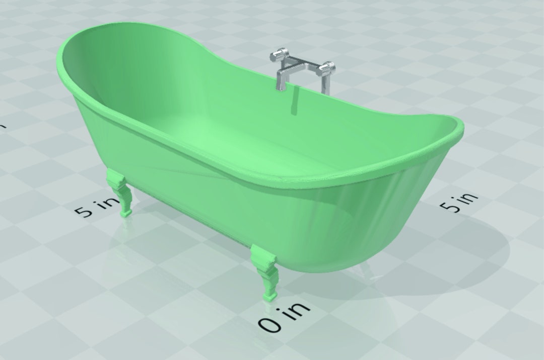 3d Print Download. Clawfoot Bathtub STL Digital Design for 3d Printing ...